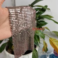 China Aluminum Metal Privacy Screen Partition Decorative Sequin Curtain 3mm Hole 0.8mm Wire for sale