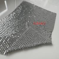 China Aluminum Metal Privacy Screen Partition Decorative Sequin Curtain 3mm Hole 0.8mm Wire for sale