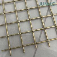 China Antique Brass Architectural Mesh Woven Crimped Wire 6000mm Width for Facades Partitions for sale