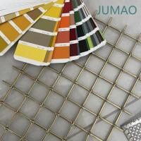China Antique Brass Architectural Mesh Woven Crimped Wire 6000mm Width for Facades Partitions for sale