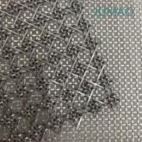 China Antique Brass Architectural Mesh Woven Crimped Wire 6000mm Width for Facades Partitions for sale