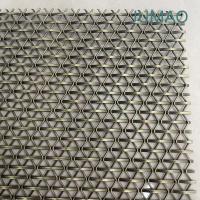 China Architectural Mesh Screen 5-90% Opening Round Flat Wire Decorative Metal Mesh for Space Division for sale
