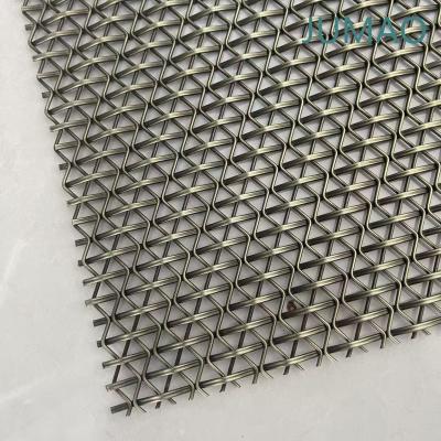 China Architectural Mesh Screen 5-90% Opening Round Flat Wire Decorative Metal Mesh for Space Division for sale