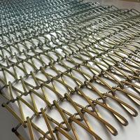 China Cascade Decorative Metal Mesh Architectural Mesh  Architectural facade panel for sale