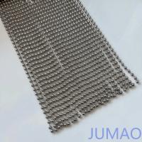 China Jumao 8mm Brass Metal Ball Chain Beaded Curtain 70in Decorative Room Divider for sale