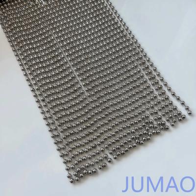 China Jumao 8mm Brass Metal Ball Chain Beaded Curtain 70in Decorative Room Divider for sale