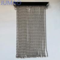 China Jumao 8mm Brass Metal Ball Chain Beaded Curtain 70in Decorative Room Divider for sale