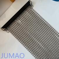 China Jumao 8mm Brass Metal Ball Chain Beaded Curtain 70in Decorative Room Divider for sale