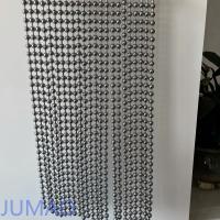 China Jumao 70 Inch Metal Bead Ball Curtains 8mm Round Beads Steel Decorative Room Divider for sale