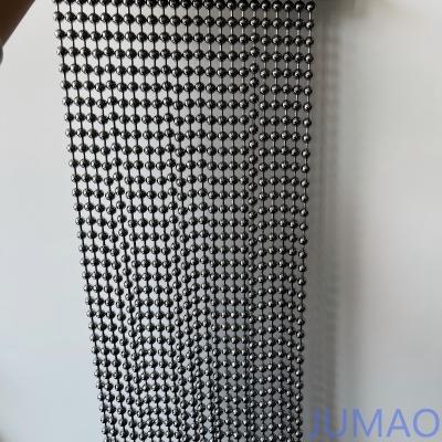 China Jumao 70 Inch Metal Bead Ball Curtains 8mm Round Beads Steel Decorative Room Divider for sale