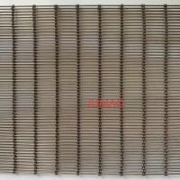 China Strip Woven Decorative Metal Mesh for Architectural Room Partition 1.5mm-12mm for sale