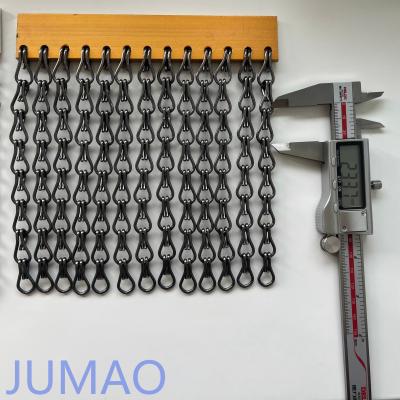 China Aluminum Metal Chain Link Curtains 1.5mm-2mm Wire for Doorways Windows Space Dividers for sale