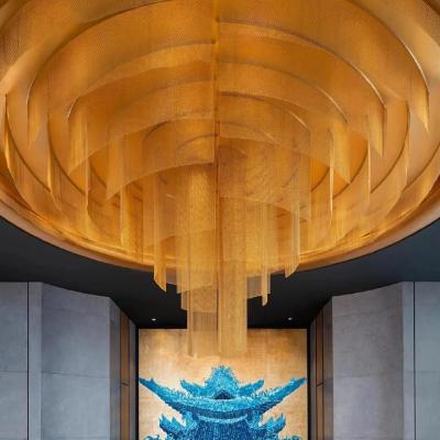 China Spiral Metal Mesh Decorative Architectural Mesh Privacy Partition Ceiling for sale