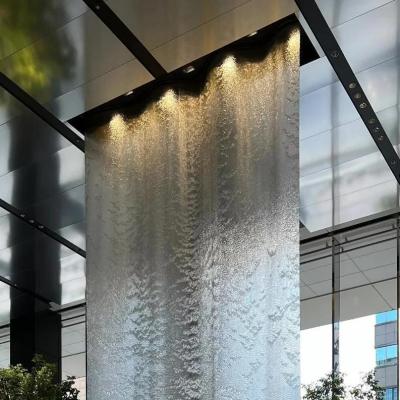 China Woven Stainless Steel Mesh Stainless Steel Water Curtain Waterscape Sculpture for sale