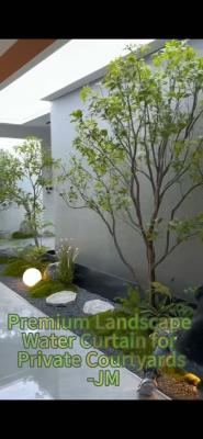 China Stainless Steel Water Curtain with LED Light Stainless Steel Mesh Water Screen for High-End Landscape for sale