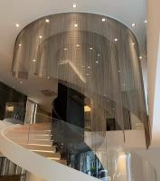 China 12*24 Mesh Material Metal Chain Link Curtains Dynamic Effect With Excellent Light Permeability for sale
