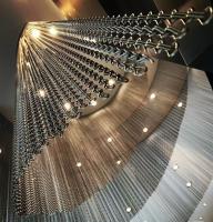 China 12*24 Mesh Material Metal Chain Link Curtains Dynamic Effect With Excellent Light Permeability for sale