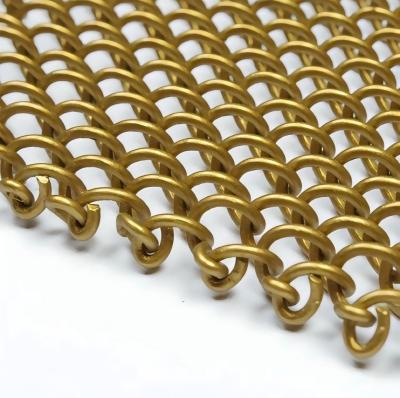 China 1mm Aperture Aluminum Metal Mesh Curtain Decorative Metal Screen For Space Partition Wall Divider for sale