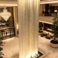 China Indoor Hanging Water Curtain With Lights Luxury Interior Decoration for sale
