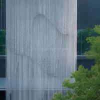 China Curved Indoor Water Curtain For Reception Feature Decoration for sale