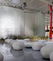 China Curved Indoor Design Water Curtain For Reception Feature Decoration for sale