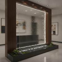 China Curved Indoor Water Curtain For Reception Feature Decoration for sale