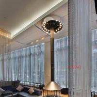China Luxury Modern Spiral Aluminum Metal Mesh Curtains with Sliding Decorative Coil Drapery for Interior Partition for sale