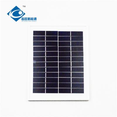 China ZW-5W-12V Portable Solar Generator Power Charger 5W 12V Glass Poly Cristalline Solar Panel for sale