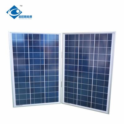 China 50W Transparent Glass Solar Panel ZW-50W-18V Aluminium Frame Portable Solar Charger 18V for sale