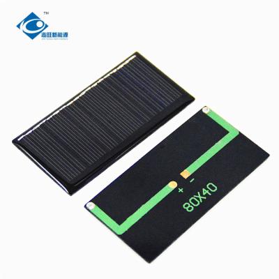 China 0.35W Poly Epoxy Solar Panel ZW-8040-9V Portable Solar Panels Charger 9V Customized Mini Solar Panel for sale