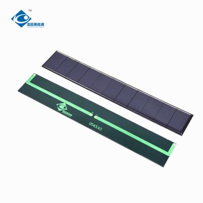 China 1.65W light weight solar panel ZW-25443 Waterproof transparent thin film solar panel 5.5V for sale