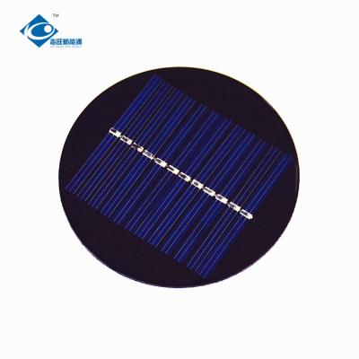 China 0.4 Watt transparent thin film solar panel ZW-R75 Round Shaped Φ75X2.5mm Mini Solar Panels 6V for sale