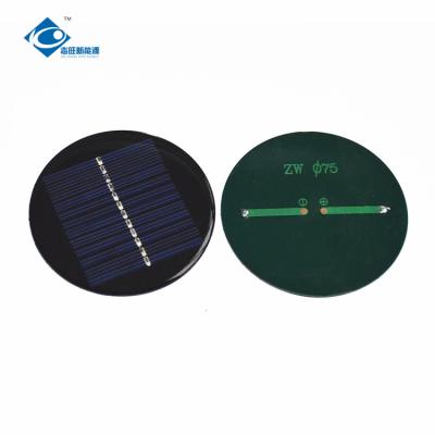 China 12 Battery Little Epoxy Resin Solar Panel ZW-R75 Residential Solar Power Panels 6V 0.4 Watt for sale
