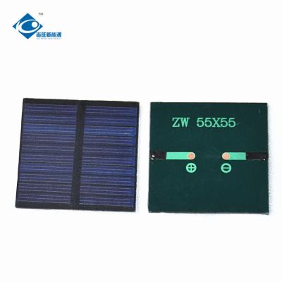 China 5V Mini PET Laminated Solar Panels Charger 0.45W Mini Semi-Flexible Solar Panels ZW-5555-P for sale