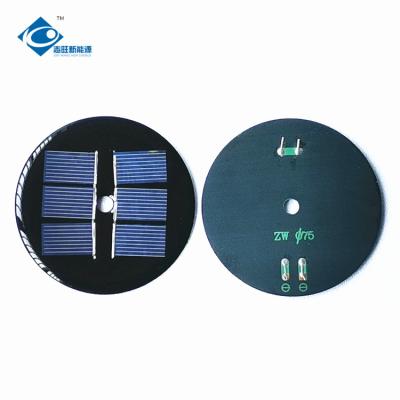 China 6 Battery 150MA 0.4W 3V Lightweight Silicon Solar Module ZW-R75 6 Battery Mini Solar Panels for sale