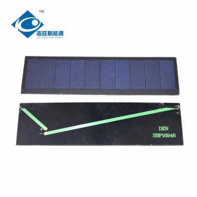 China ZW-16946P Reliable PET Solar Panel 0.5W Peak Power 23% Cell Efficiency Easy Installation for sale