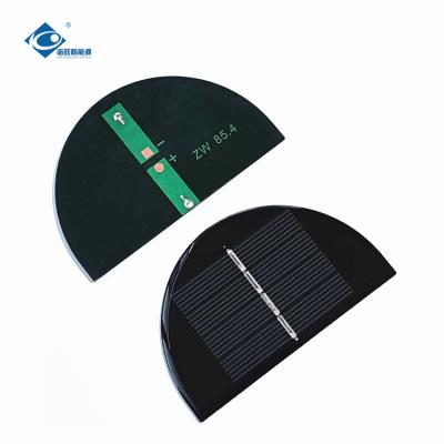 China Portable 0.3W thin film poly silicon solar panel ZW-R85.4 Semicircle customization Solar Panel for sale
