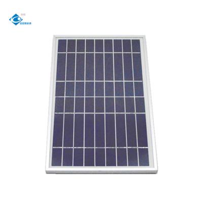 China 10W Portable Solar Panel Charger ZW-10W-9V Poly Crystalline Glass Laminated Solar Panel 9V for sale