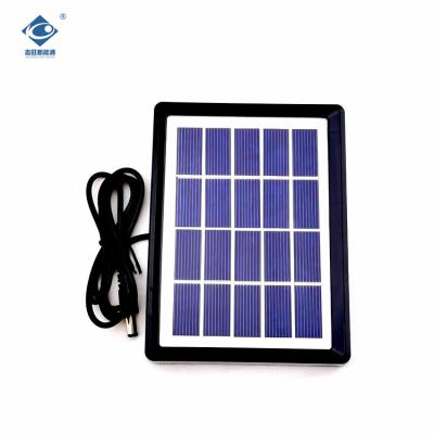 China ZW-1.2W-5V Plastic Frame Solar Mobile Charger 1.2W 5V Hot Sale Glass Laminated Solar Panels for sale