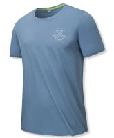 China Summer cotton T-shirt men's style crew neck solid color quick dry every for sale
