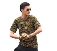 China Camouflage short sleeved men's summer quick drying T-shirt outdoor physical training clothing Tactical T-shirt for sale
