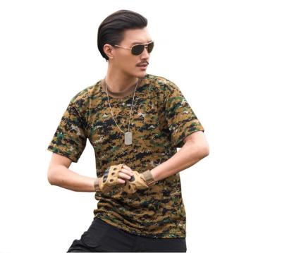 China Camouflage short sleeved men's summer quick drying T-shirt outdoor physical training clothing Tactical T-shirt for sale
