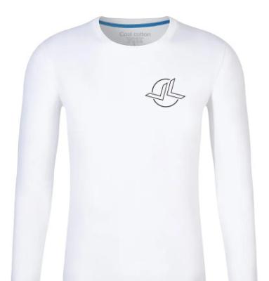China Combed cotton long-sleeved crewneck advertising shirt custom T-shirt team suit activity blank suit print pattern logo for sale