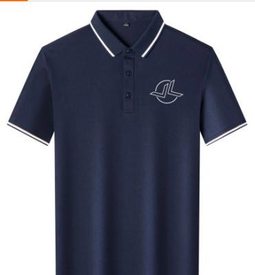 China Silk men's POLO shirt short sleeve lapel comfortable slim fit same style simple Paul shirt T-shirt top for sale