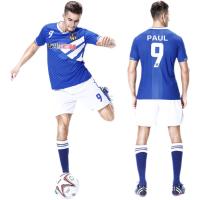 China Men's short sleeve jersey customized adult football suit set Student team match training suit design printed word pattern logo for sale