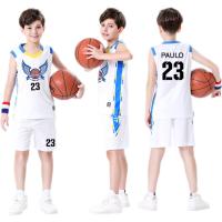 China Children's basketball suit boys and girls primary and secondary school breathable fast drying sports training team jersey custom for sale