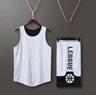 China Hot sale high quality men's basketball jersey breathable mesh basketball uniform customized with logo for sale