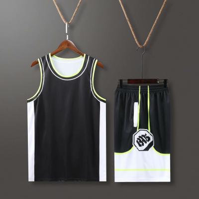 China 2021 classic moisture absorption basketball men sports wear shirt jerseys basketball clothes can be customized and printed logo for sale