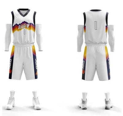 China Heat Transfer Printing Whole Body Custom Style Basketball Clothes Set for sale