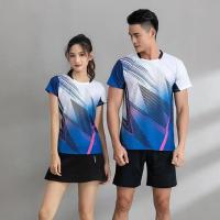China Custom 100% Polyester Men  Badminton Jersey  Womens Tennis Uniform for sale